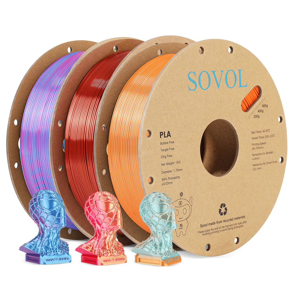 SOVOL Rainbow 3D Printing Filament PLA